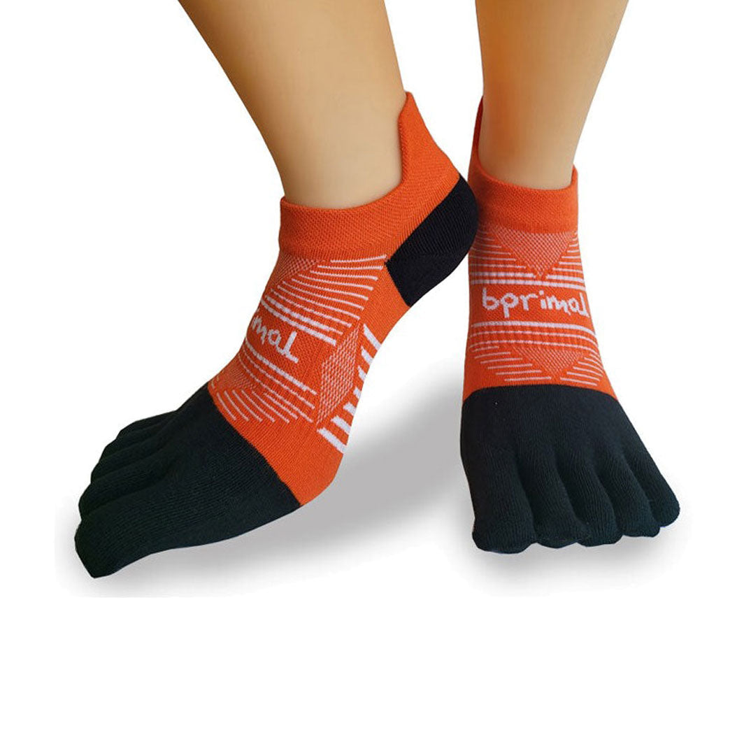 Bprimal Performance Five Toe Socks No Show – Sunrise